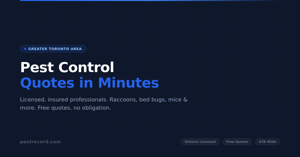 Pest Control GTA | Licensed & Insured | PestRecord